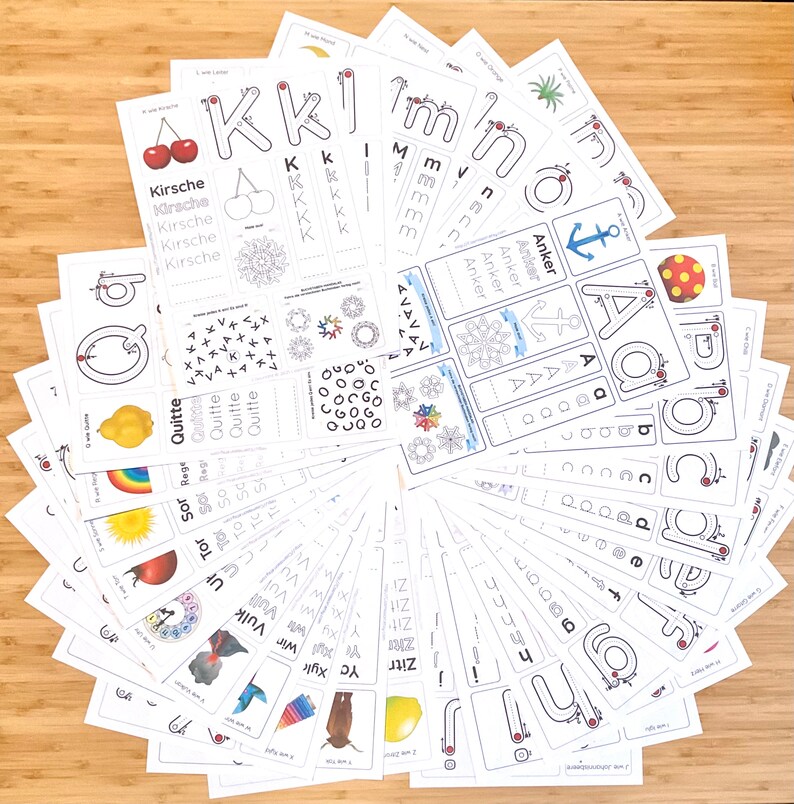 Alphabet Coloring Pages PDF Instant Print German Coloring Worksheets ...