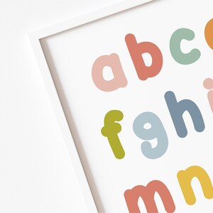 Poster Set Uppercase Lowercase Boho Alphabet Letters Kita Art ...