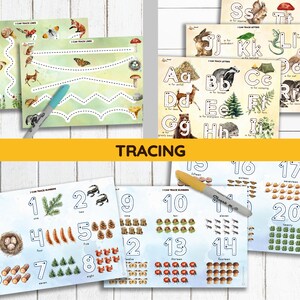 FOREST BUSY BOOK Montessori Printable Toddler Activities Watercolor ...