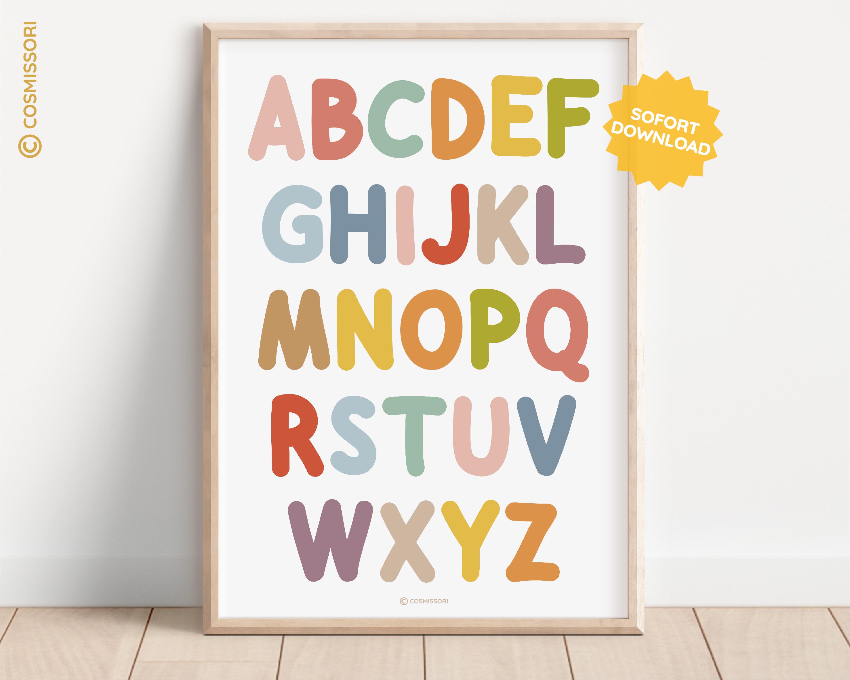 CAPITAL LETTERS Minimalist Poster Boho Montessori Learning Poster File ...