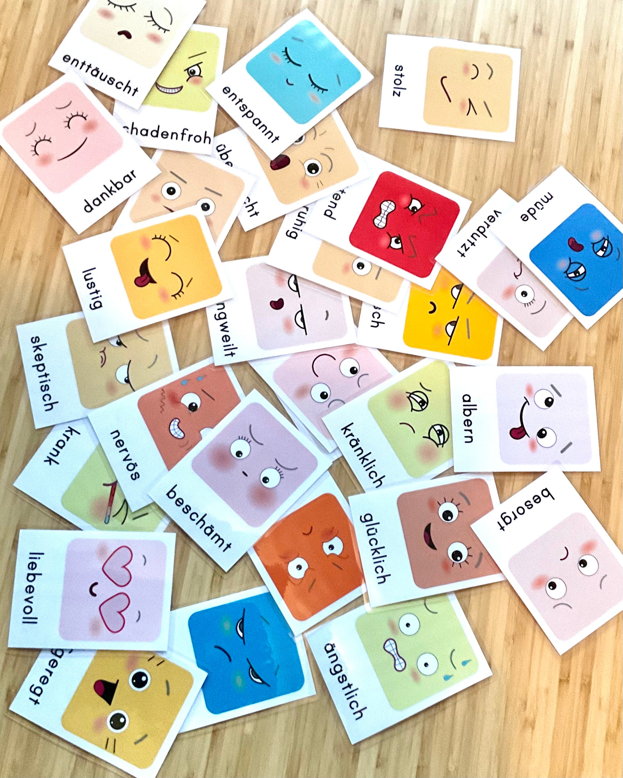 Emotions Feelings Cards Montessori Card Set Instant Download Print Kita ...