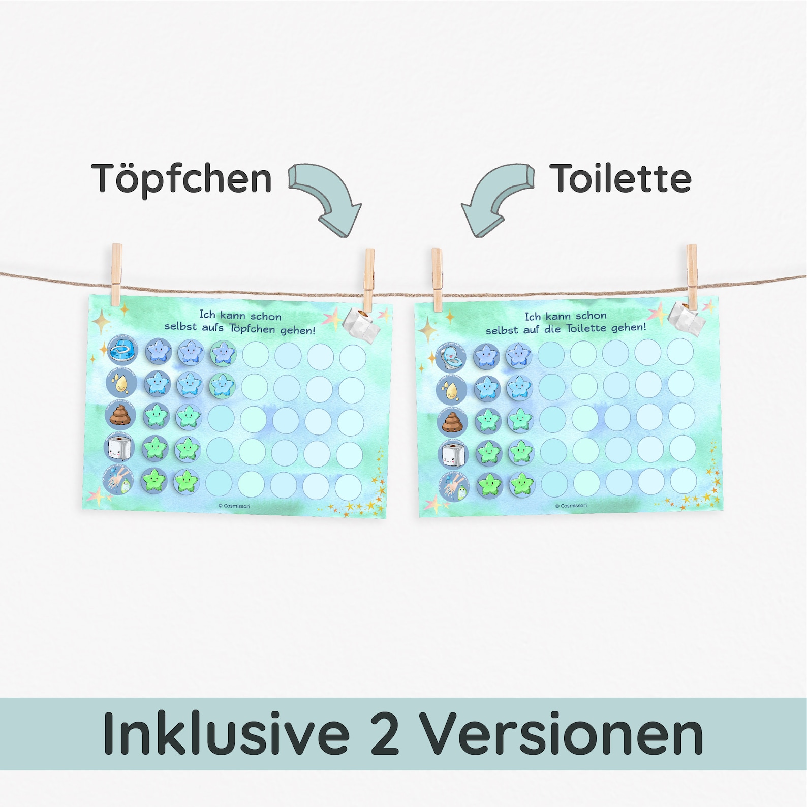 Potty Training Toilet Training Reward Chart Boy Montessori Toddler PDF ...