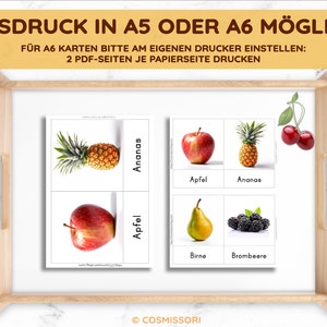 Fruit Photo Flash Cards Montessori Picture Cards Learning Cards ...