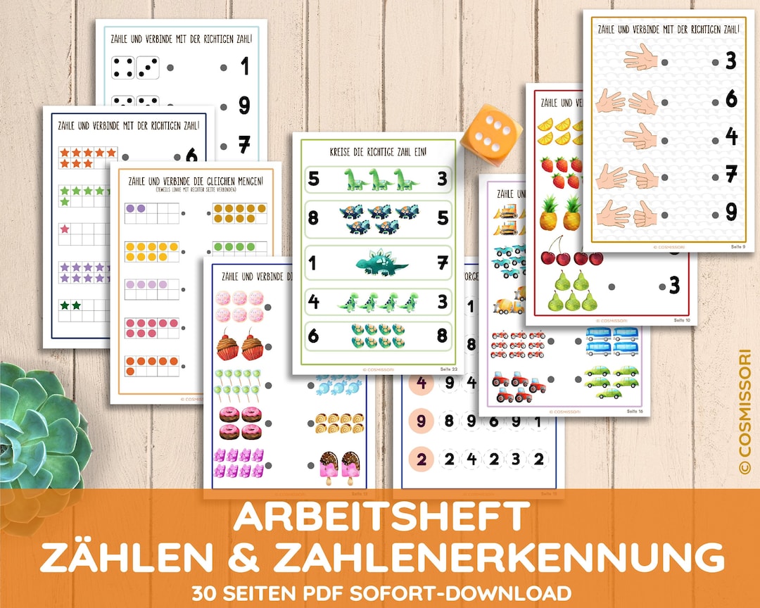 Workbook for Counting & Learning to Read and Recognize Numbers ...