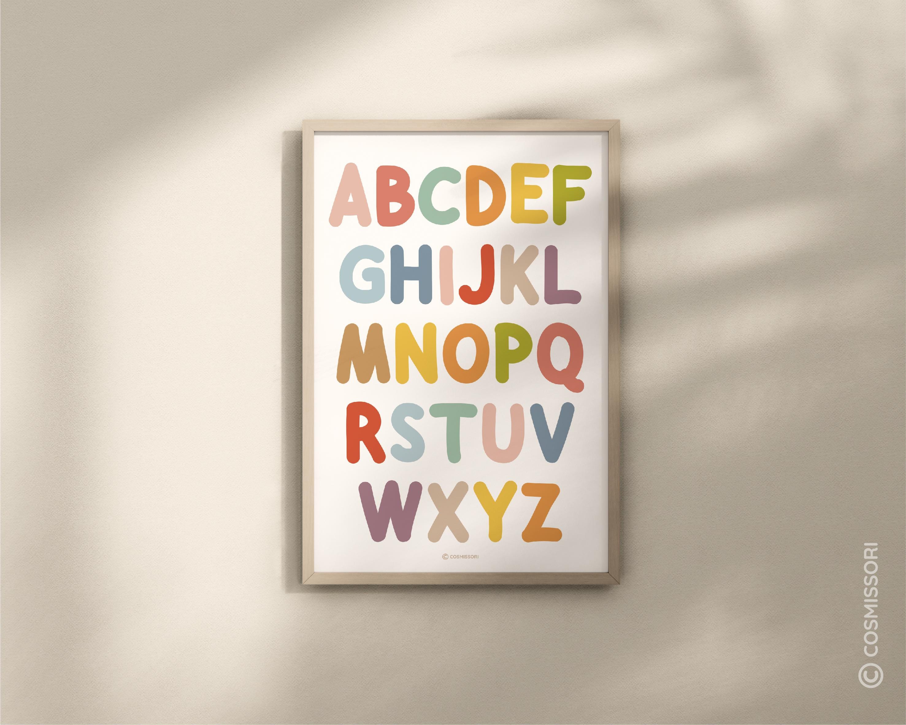 CAPITAL LETTERS Minimalist Poster Boho Montessori Learning Poster File ...