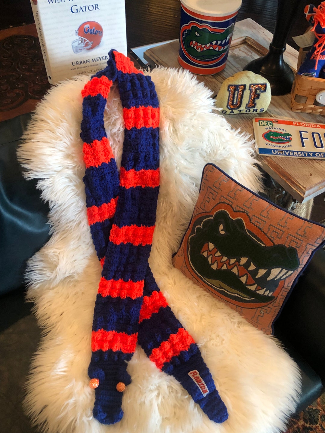 University of Florida Florida Gators florida Patch Crochet Scarf - Etsy