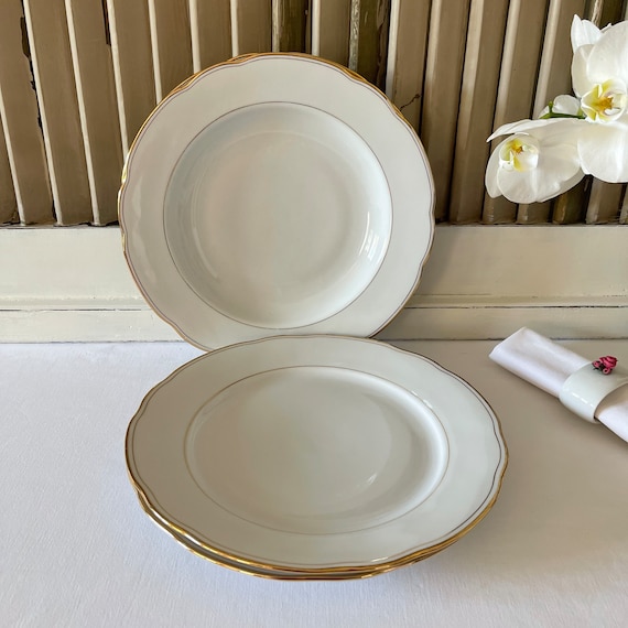 Porzellan Teller mit Goldrand Vintage Geschirr Weiß - Etsy.de