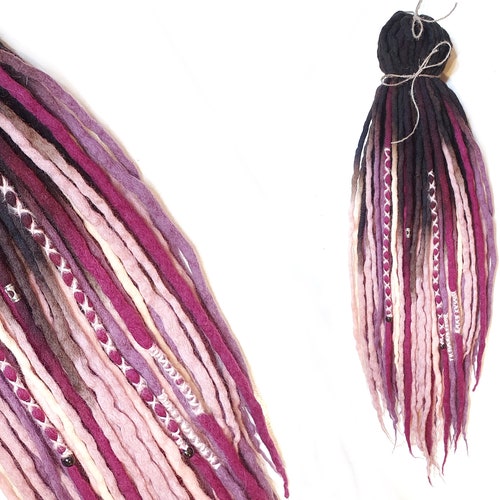 Wool Dreads Full Set DE Dreadlocks Extensions Double Ended - Etsy