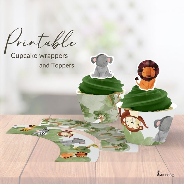 Jungle Cupcake Wrapper - Etsy