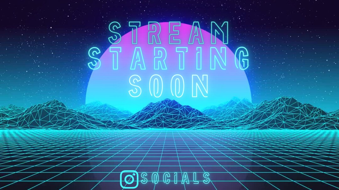 Retro 80's Neon Streaming Overlay - Etsy