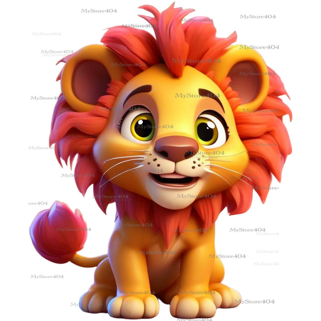 Leon the Lion Cute Baby Lion Kids Nursery Theme Jungle Safari Theme ...