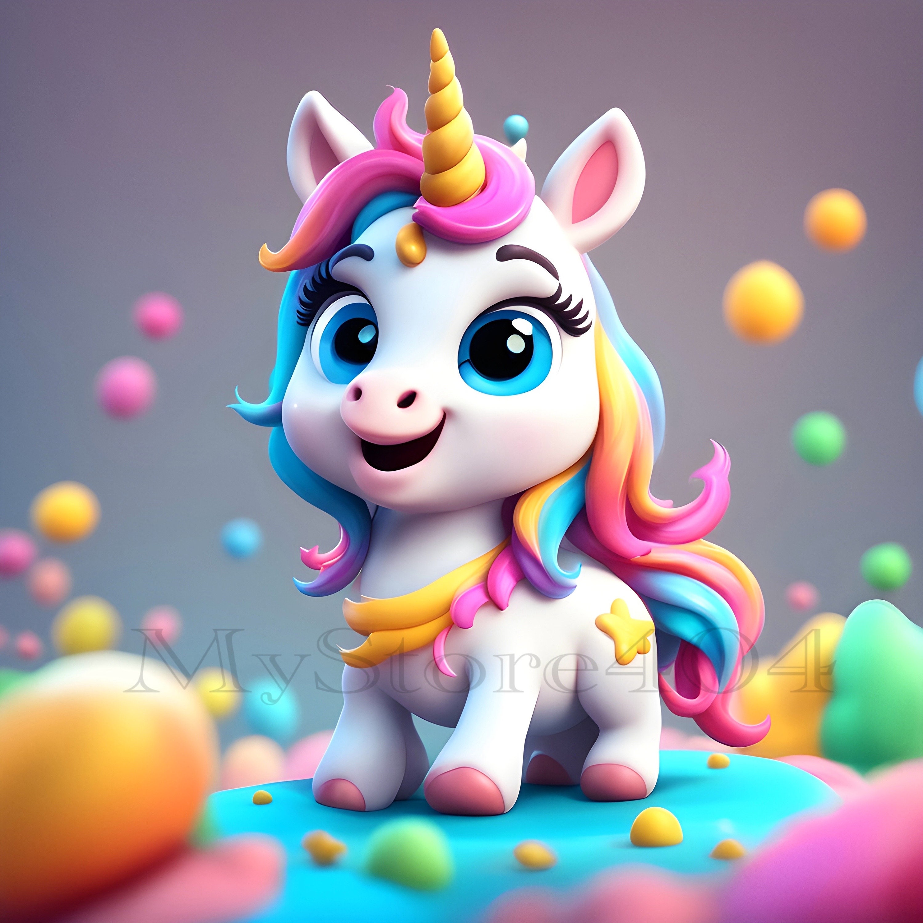 Cute Unicorn Kids Bedroom Theme, Nursery Ideas, Baby Shower Ideas, Girl ...