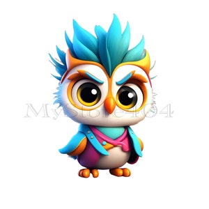 Cute Owl Clipart Bundle, 11 PNG, Baby Owl, Nursery Decor, Wall Art ...