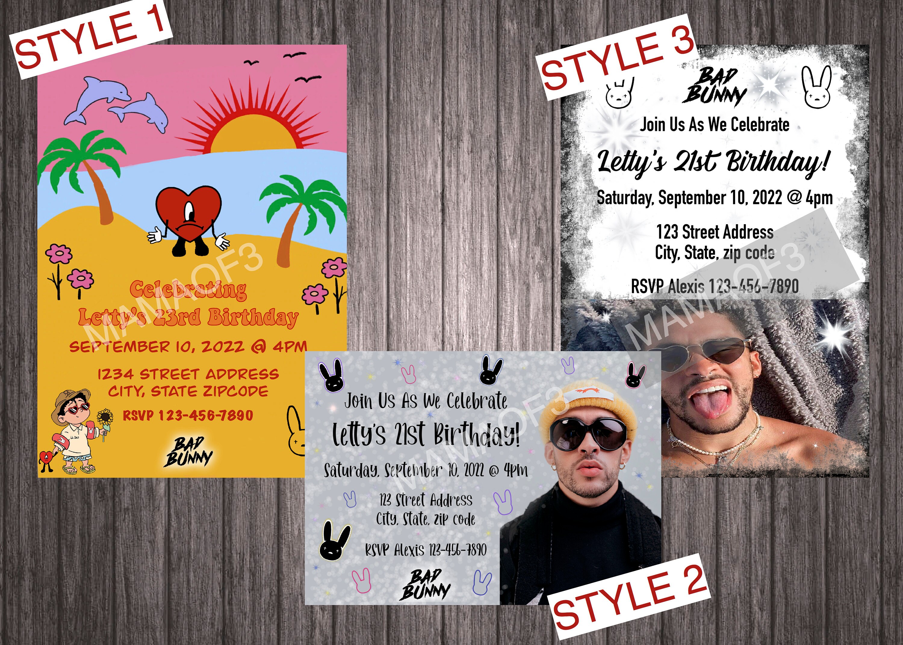 Bad Bunny Birthday Party Invitation DIGITAL [4x6 or 5x7] - Etsy
