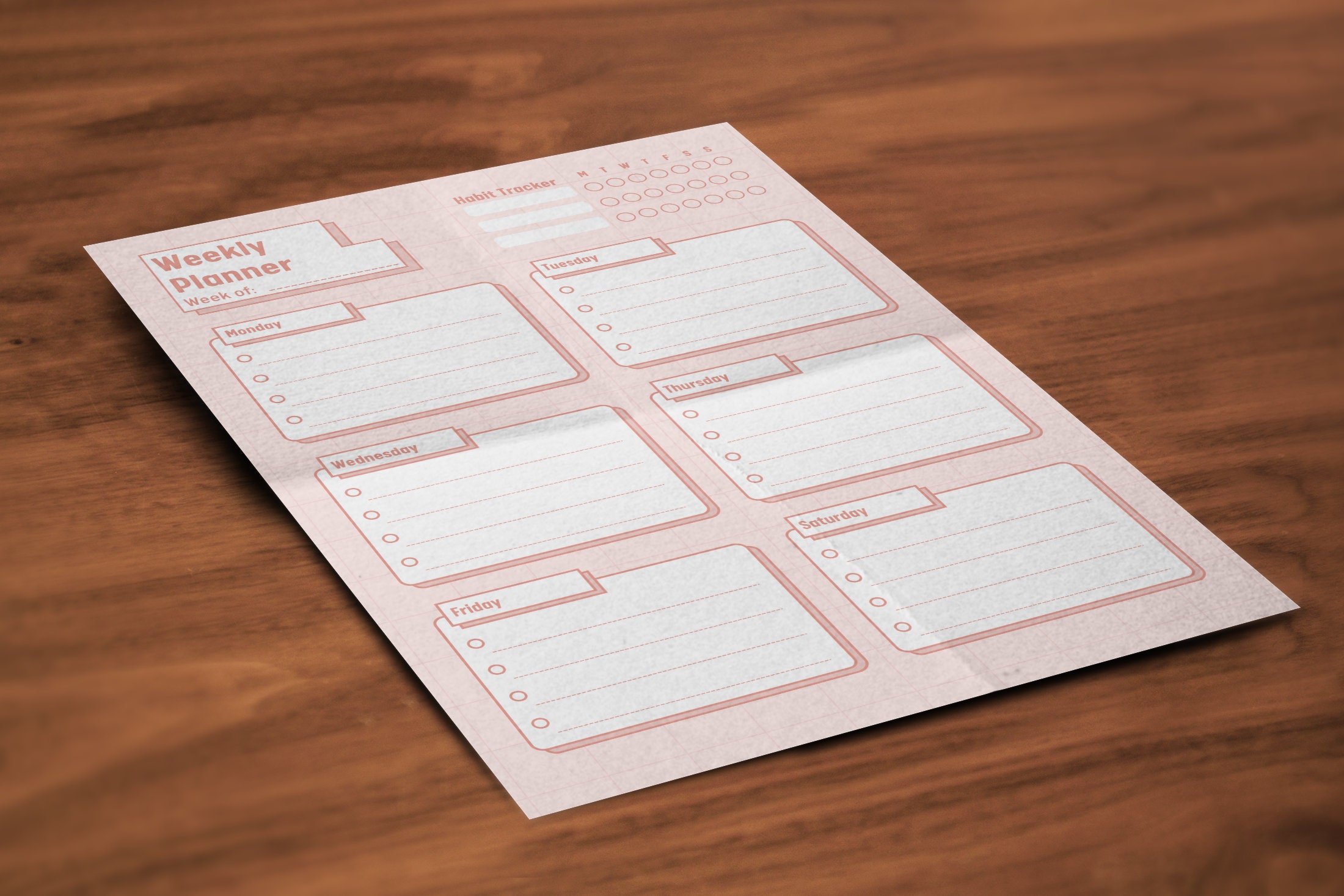 Weekly Planner Week-wise Planner Day-Wise Weekly Planner - Etsy.de