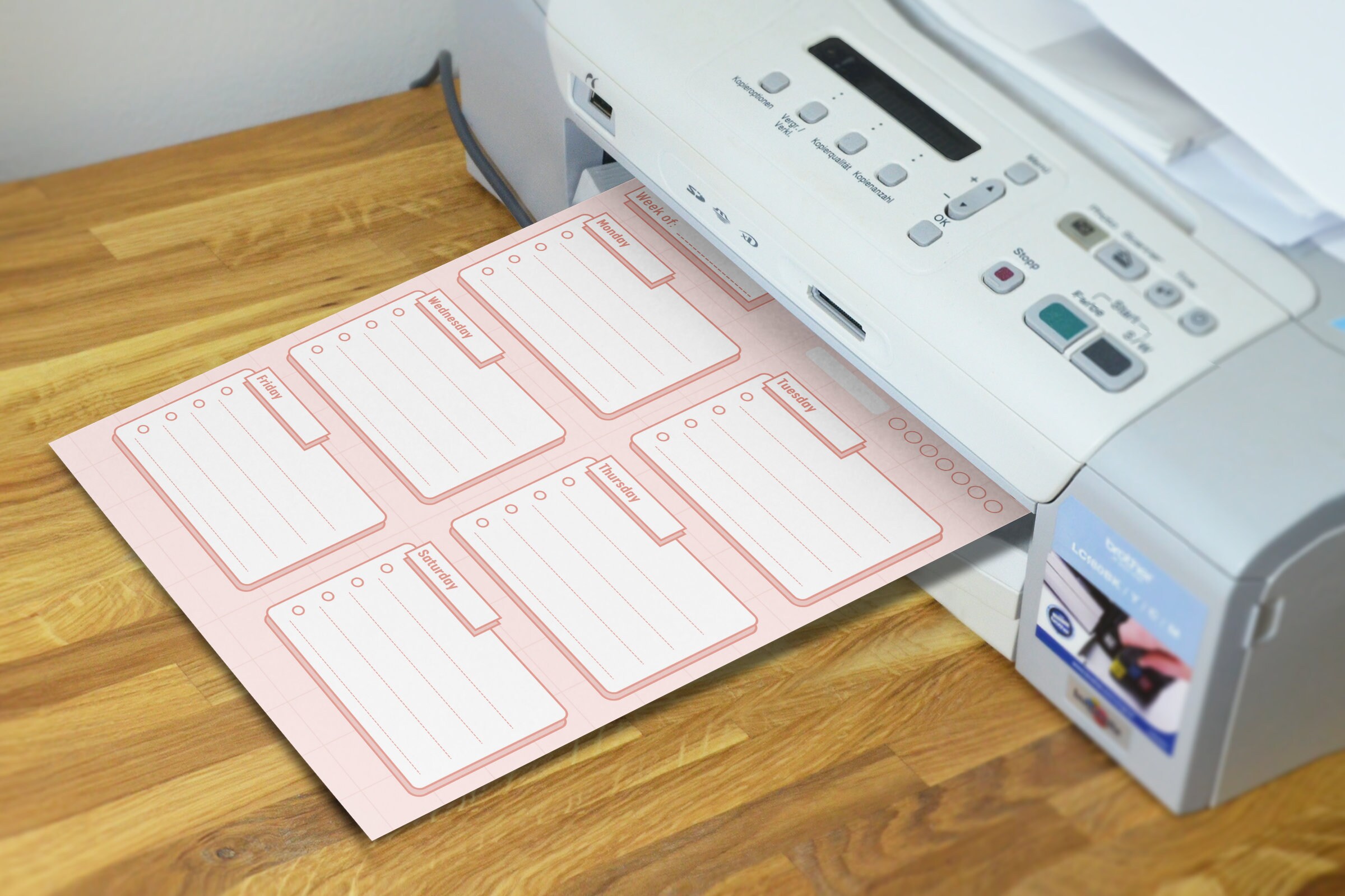 Weekly Planner Week-wise Planner Day-Wise Weekly Planner - Etsy.de