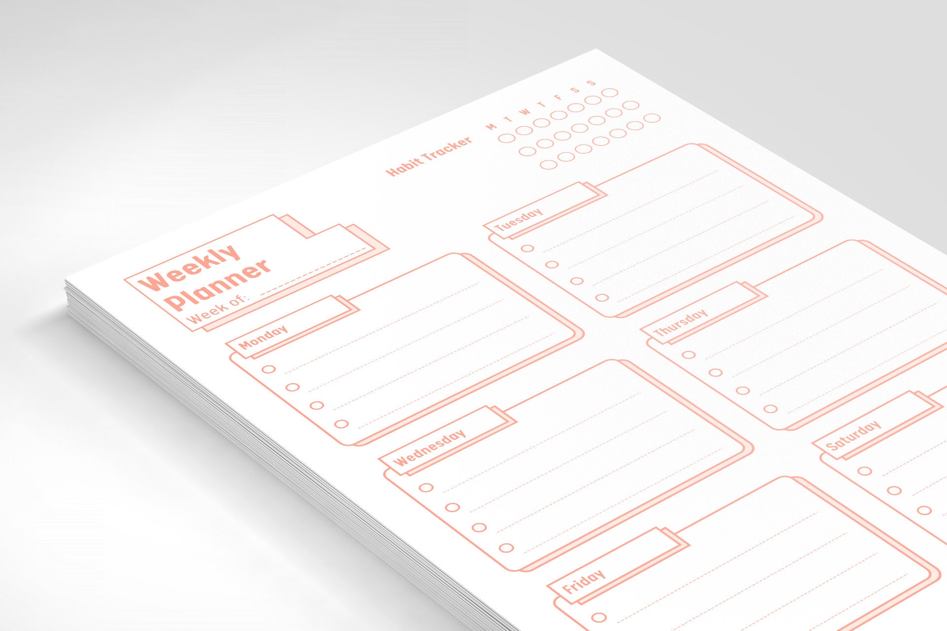 Weekly Planner Week-wise Planner Day-Wise Weekly Planner - Etsy.de