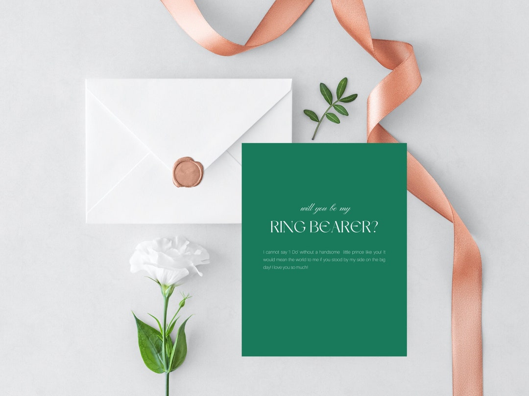 Ring Bearer Proposal Card Will You Be My Ring Bearer - Etsy