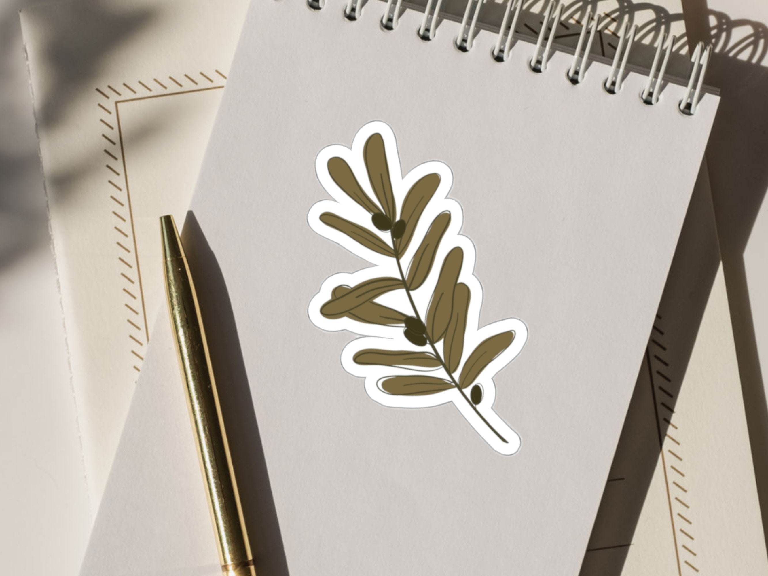 Olive Branch Die-cut Sticker Olive Leaf Indoor Outdoor Decal for Car ...