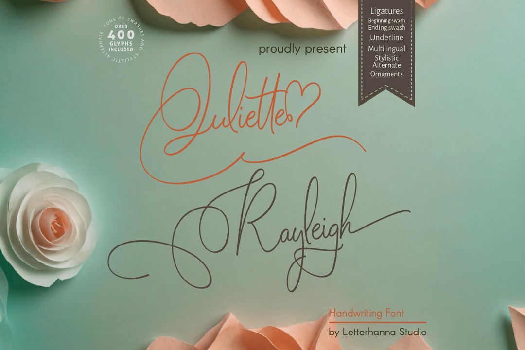 Handwritten Typeface for Wedding Stationery OTF TTF Commercial Use ...