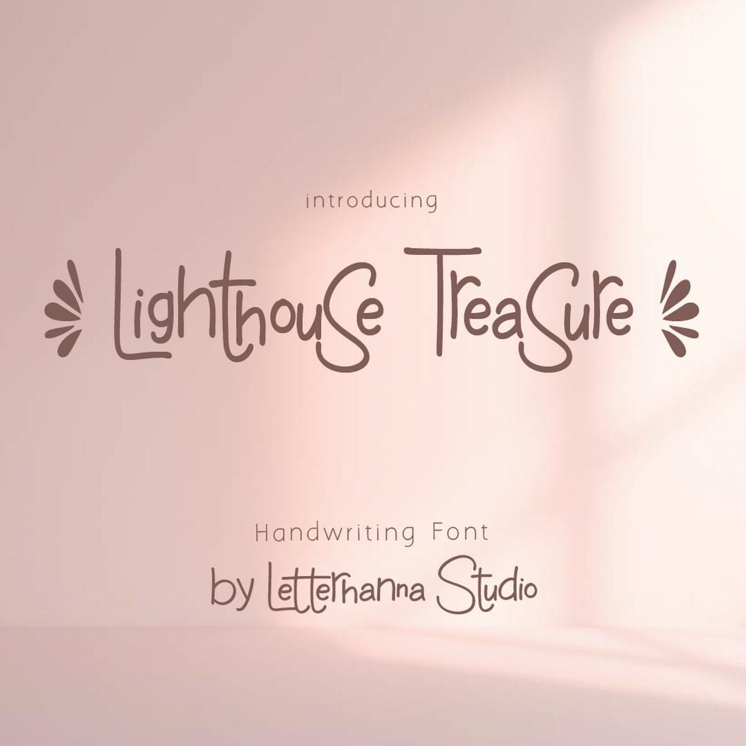 Lighthouse Treasure Playful Script Font – Handwritten, Ligature ...