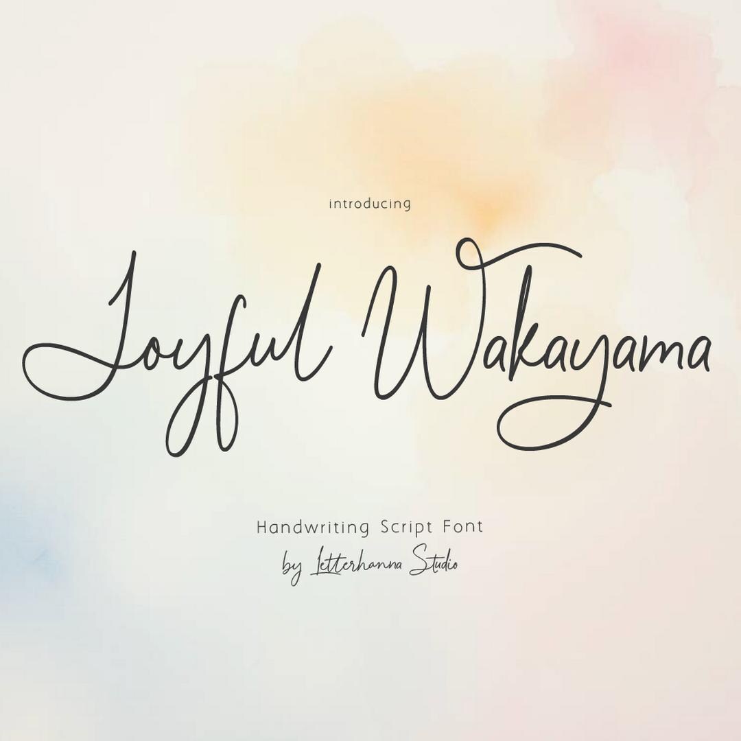 Joyful Wakayama Font - Signature Script, Cursive, Aesthetic, Wedding ...