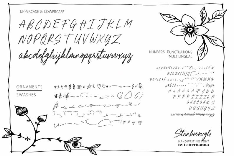 Natural Branding Font for Organic Products Commercial OTF TTF Casual ...