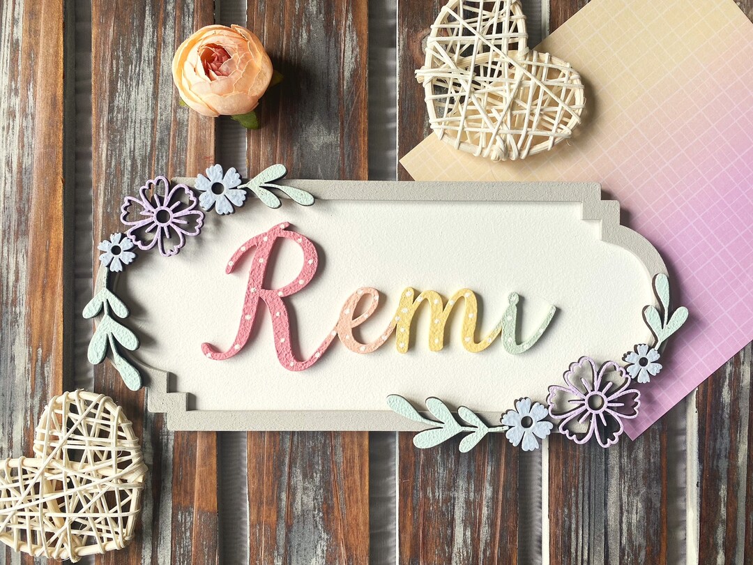Flower Name Plaque, Personalised Flower Street Sign, Personalised Name ...