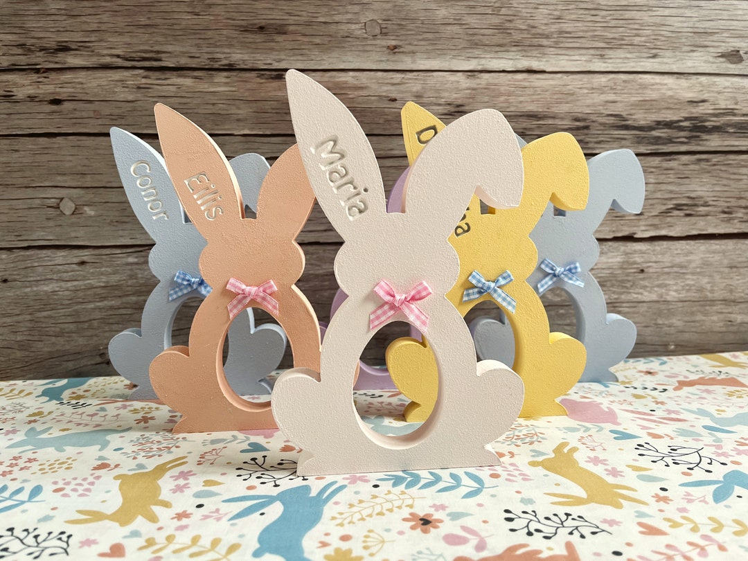 Personalised Bunny Kinder Egg Holder - Etsy