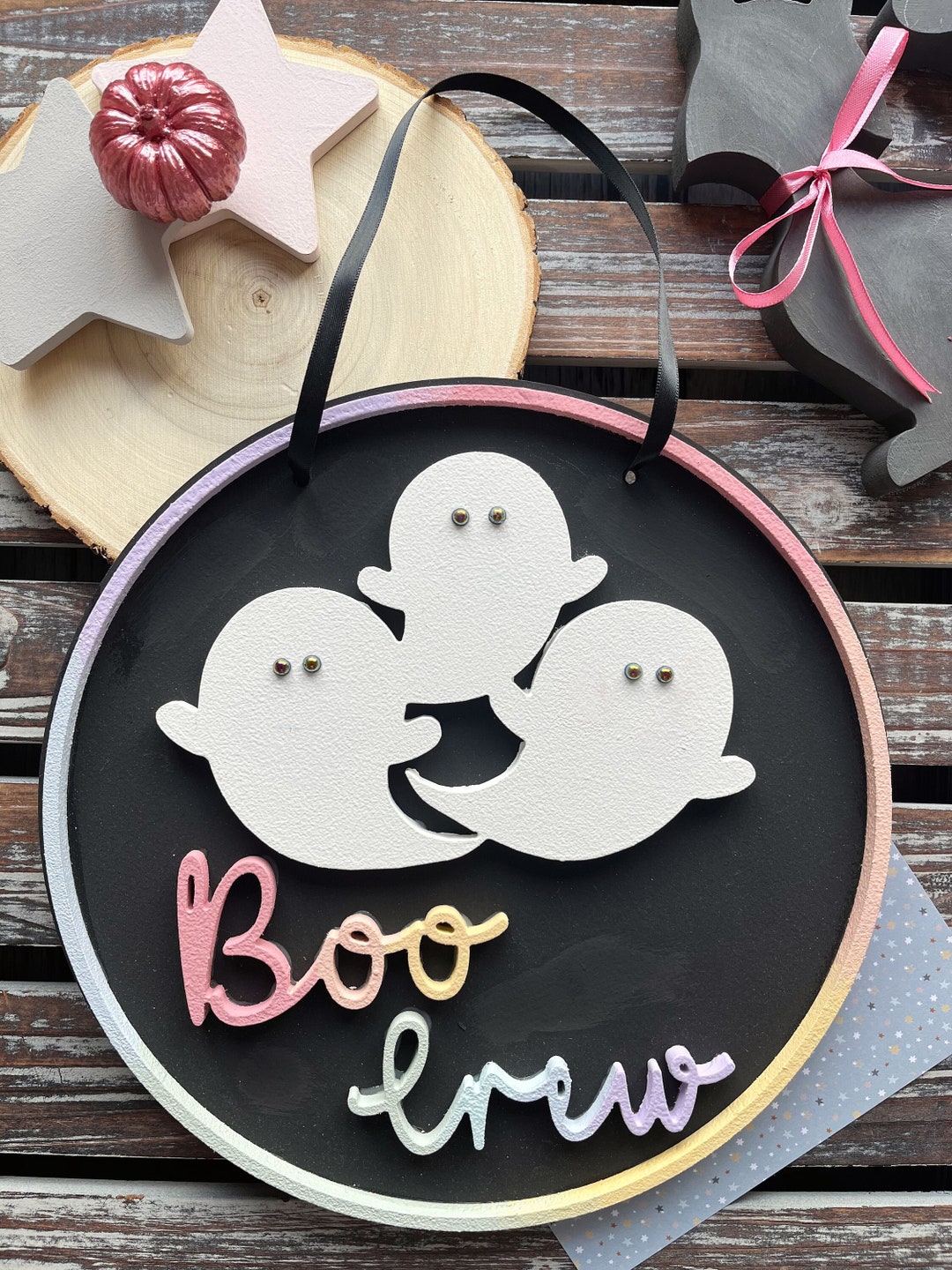 Boo Crew Halloween Plaque, Halloween Decor, Autumn Decor - Etsy