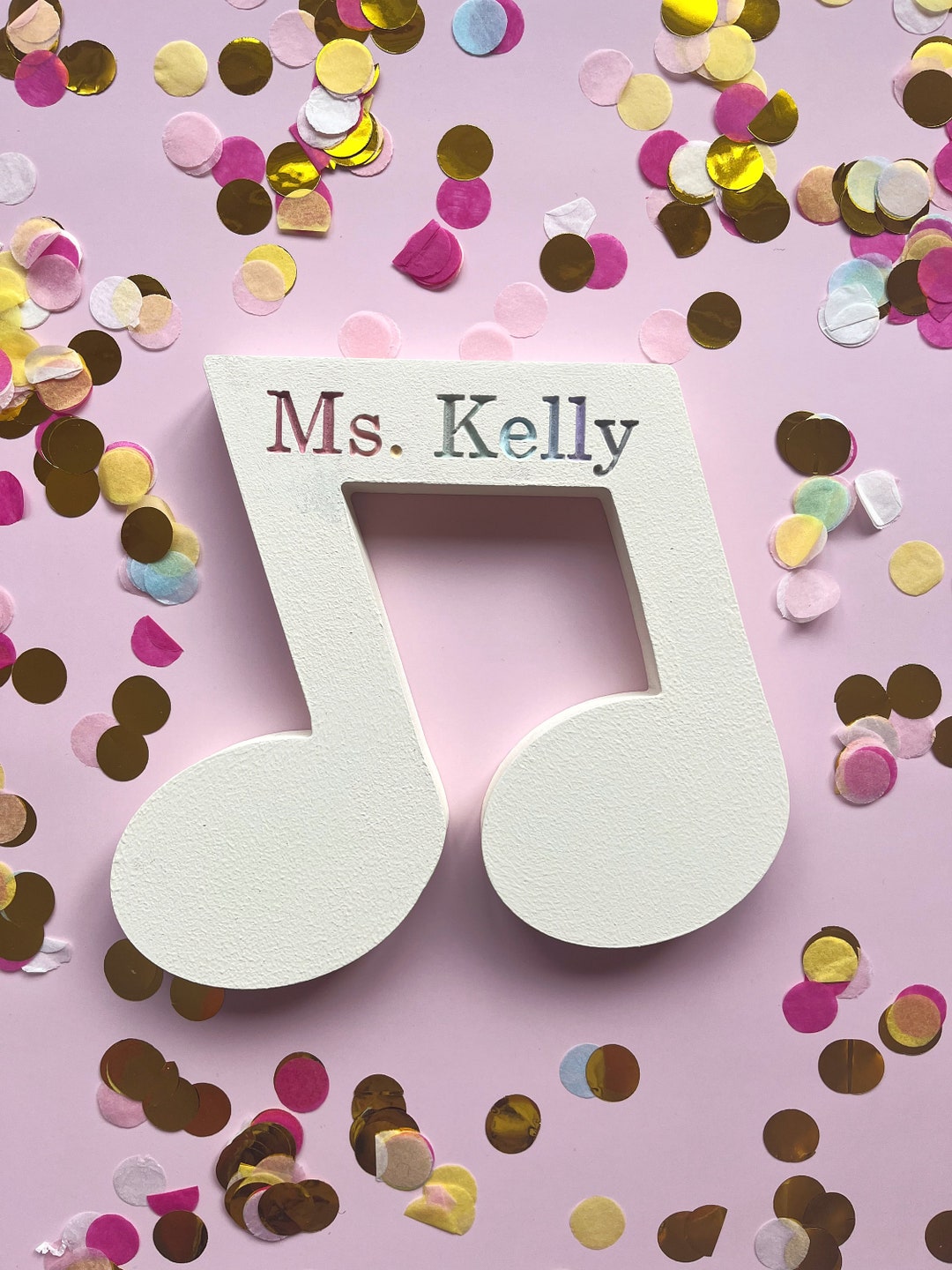 Freestanding Personalised Musical Note, Crotchet, Quaver, Hand Painted ...