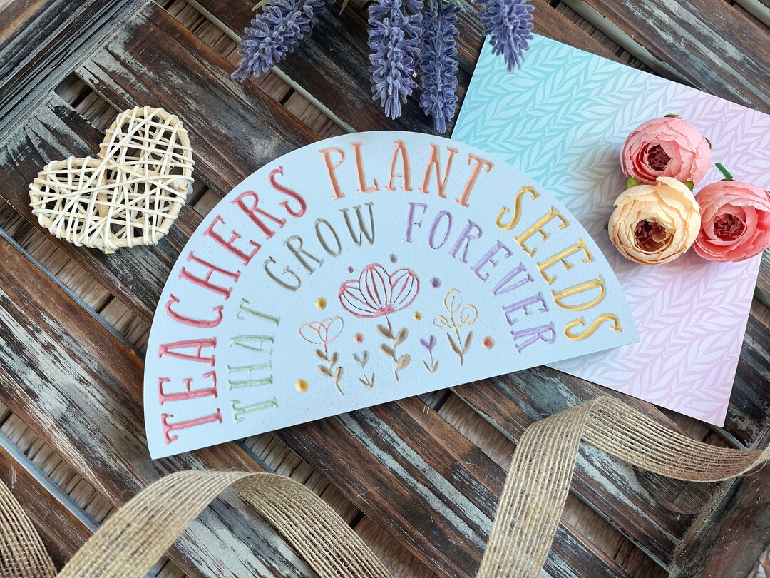 Teachers Plant Seeds, Desk Decor, Teacher Gift - Etsy