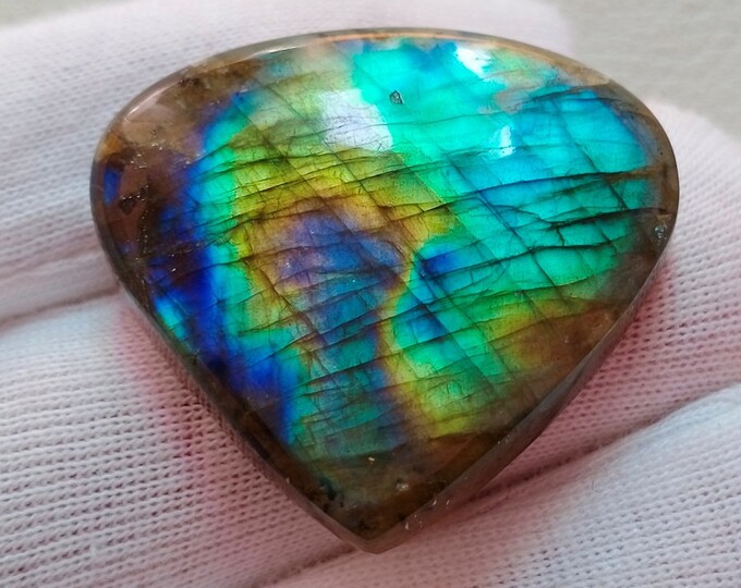 Amazing Unique Multi Rare Flashy Natural Labradorite Cabochon Pendant ...