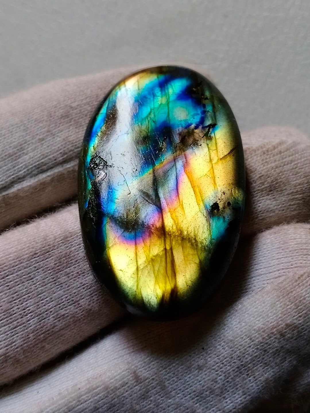 Amazing Multi Rare Yellow Flashy Labradorite Cabochon Pendant Jewelry ...