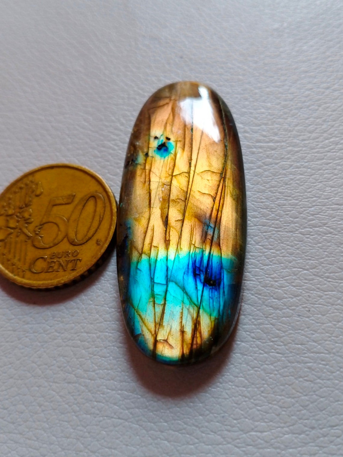 Amazing Unique Multi Rare Yellow Flashy Natural Labradorite Cabochon ...