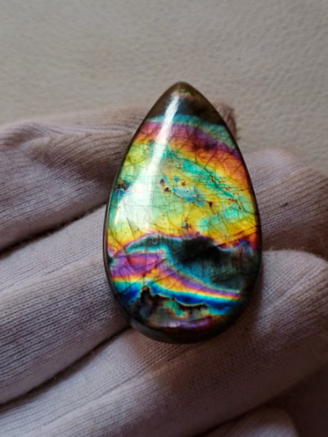 Likable Unique Multi Rare Fire Natural Labradorite Cabochon Pendant ...