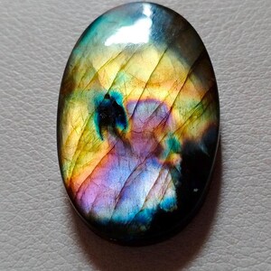 Gorgeous Unique Multi Rare Yellow Flashy Natural Labradorite Cabochon ...