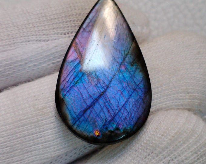 Aaa+++top Unique Rare Purple Fire Natural Labradorite Cabochon Pendant ...