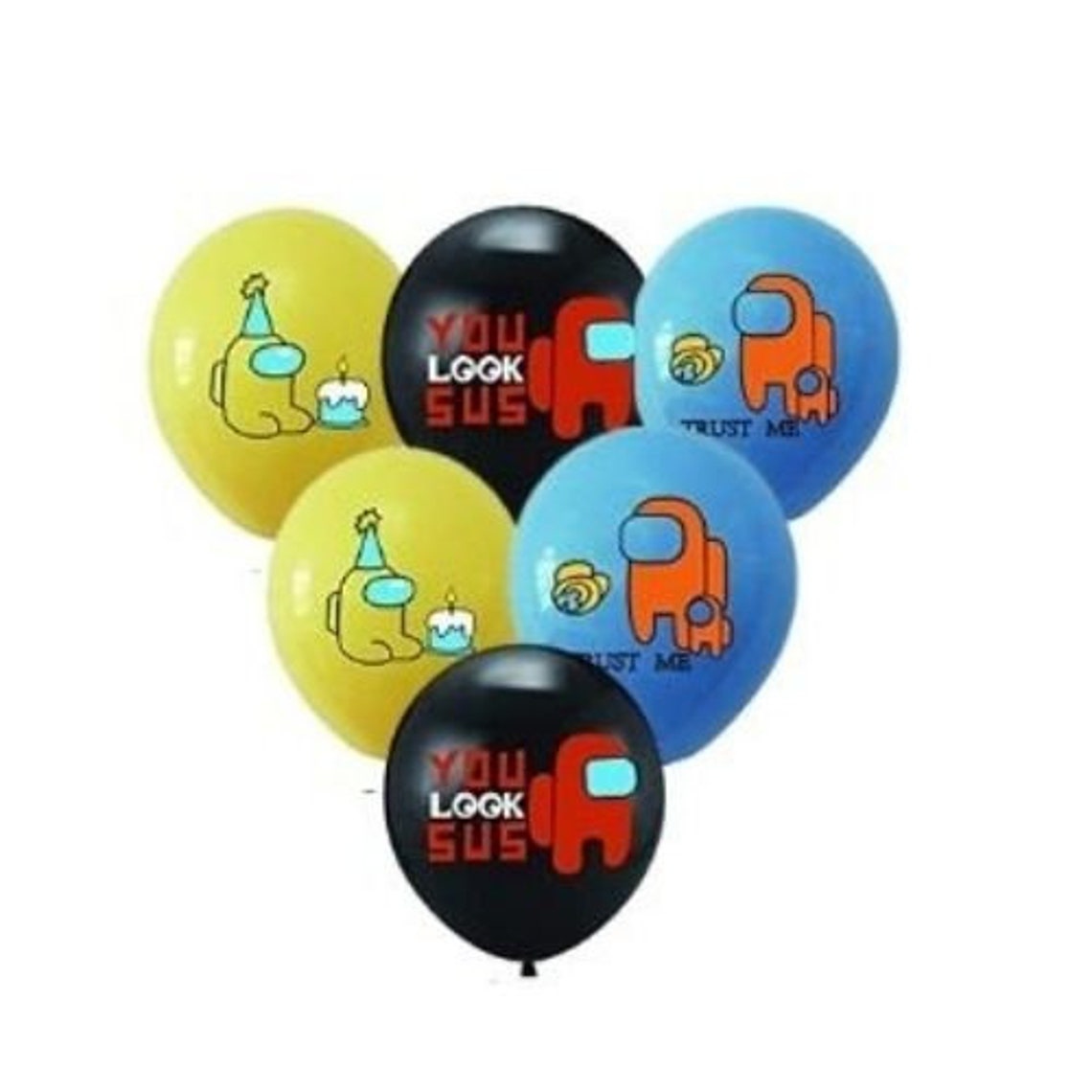 Among Us Theme Balloons Banner Flags - Etsy UK