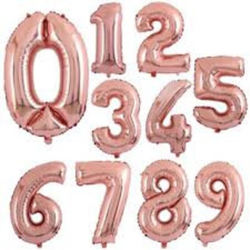 32 Inch Large Number Foil Balloons Birthday Wedding - Etsy UK