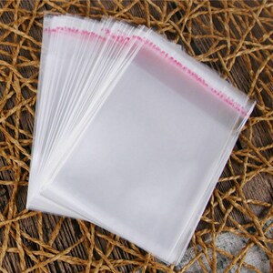 Clear Self Adhesive Seal Plastic Bags Transparent Resealable Cellophane ...