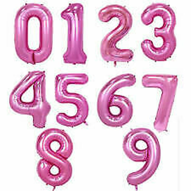 32 Inch Large Number Foil Balloons Birthday Wedding - Etsy UK