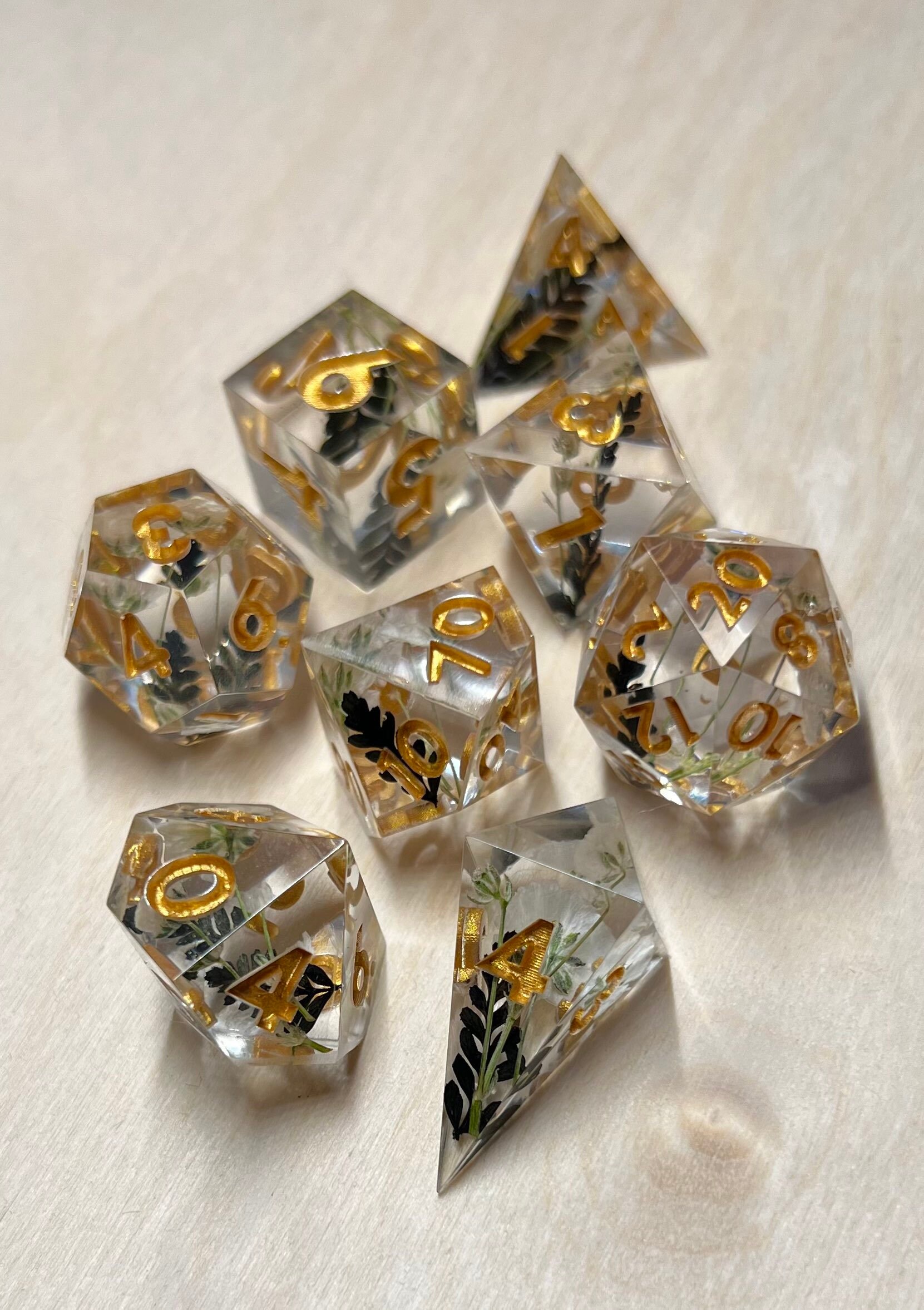 Custom Dice DEPOSIT- Glitter Shimmer Customizable Sharp Edge Teardrop ...