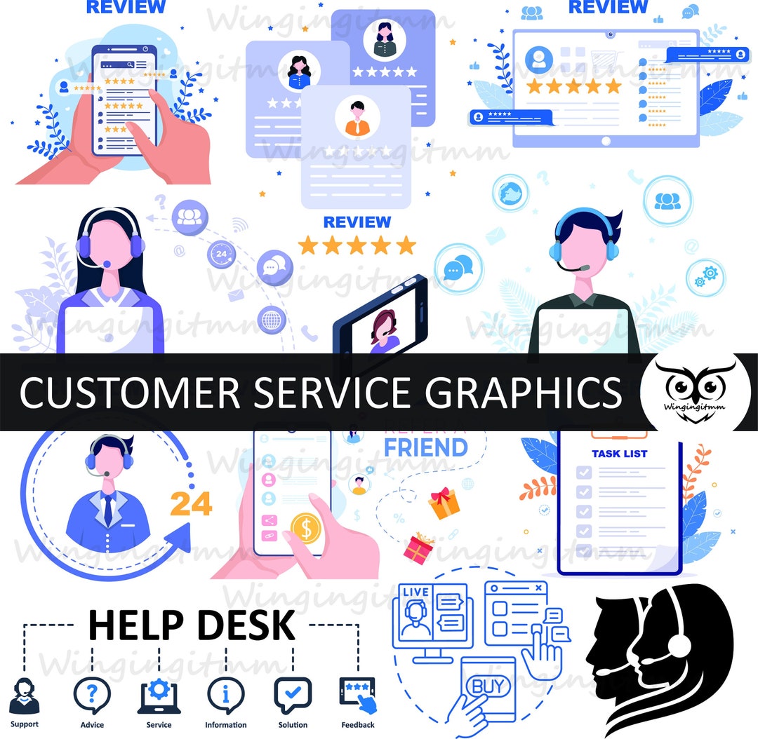 Customer Service Graphics, Call Center Clipart Clip Art, Online Reviews ...