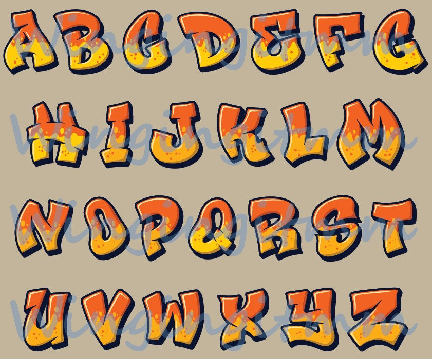 Graffiti Letter Stencils Printable