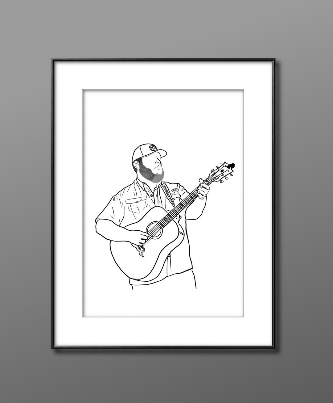 Country Music Portrait Line Art Country Merchandise Country - Etsy