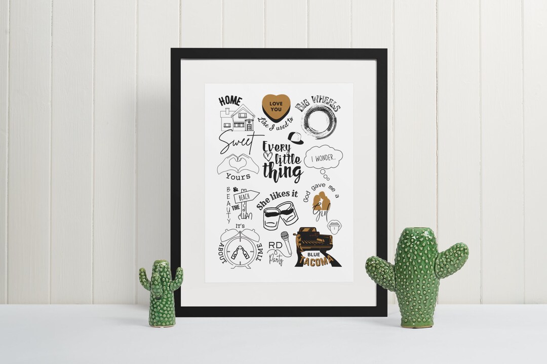 Country Music Gift Country Music Print Dickerson Song Lyric Sign Lyric ...