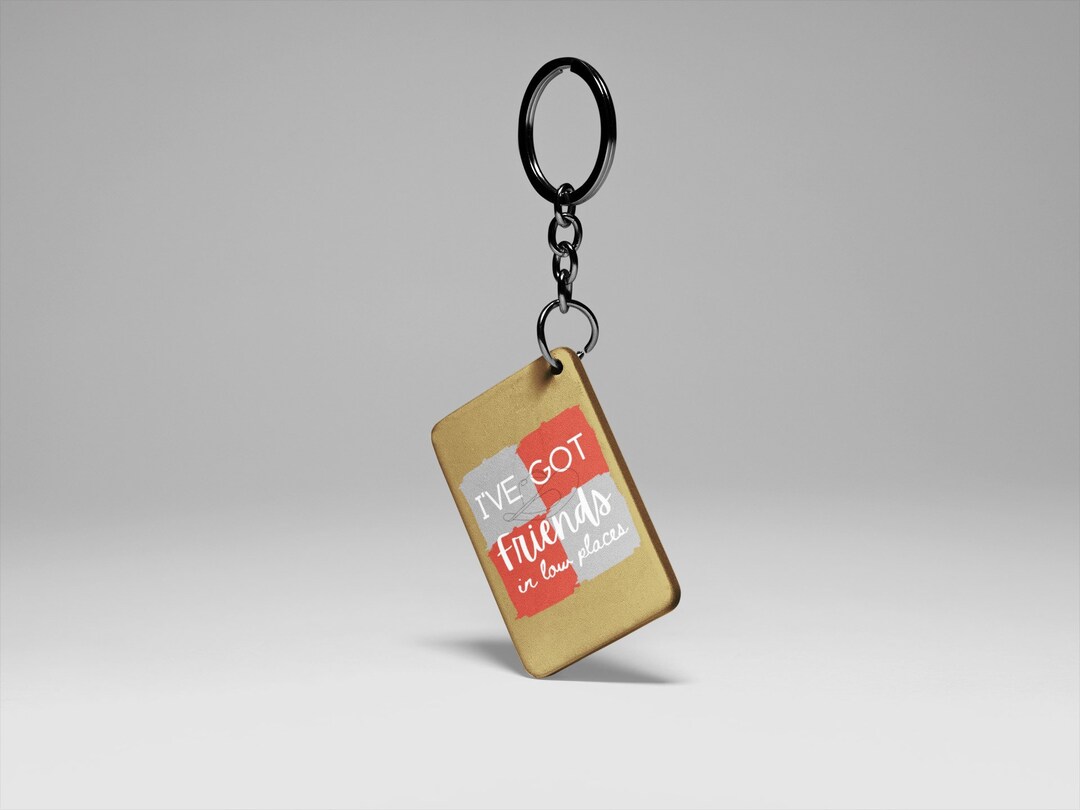 Country Music Western Rustic Wood Stainless Steel Keyring Gift Country ...