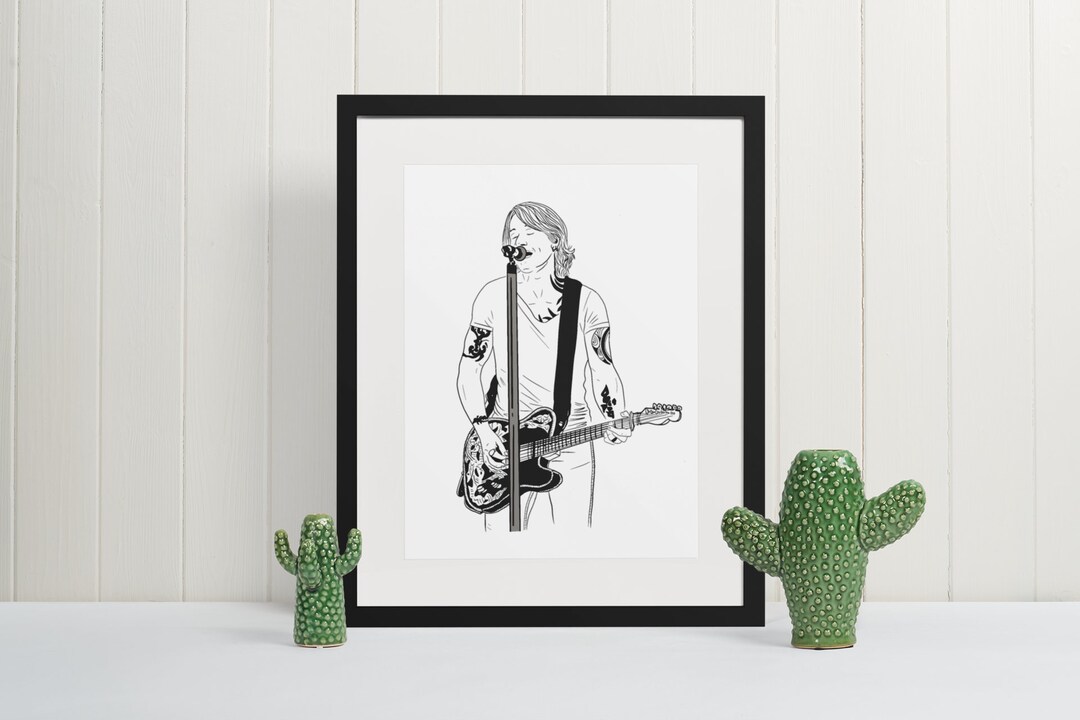Country Music Artist Portrait Line Art Country Music Merchandise ...