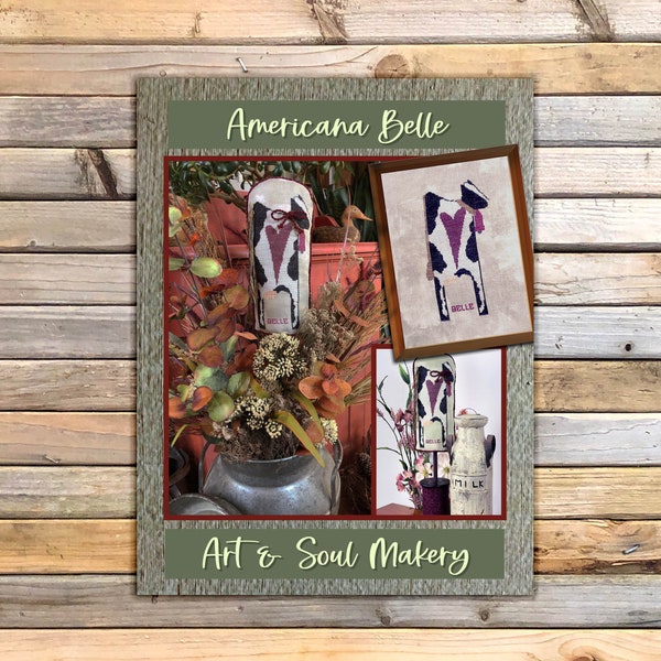 Primitive Cow Pattern - Etsy